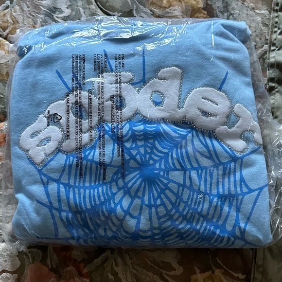 Sp5der | Other | Sp5der Light Blue Hoodie | Poshmark